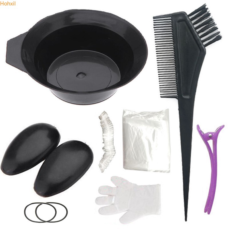 8PCS Hair Color Dyeing Tool Set Brushes Bowl Combo Salon Hair Coloring ...