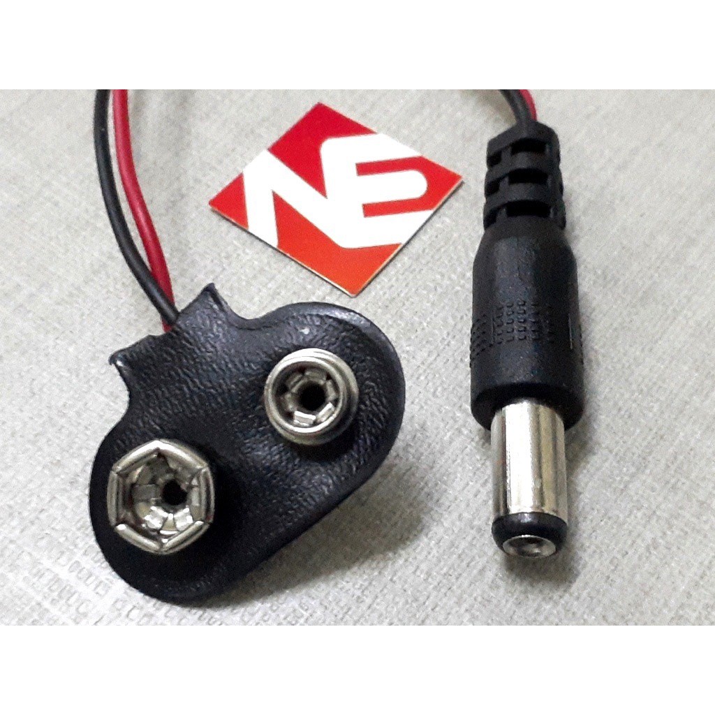 9V Battery Connector To DC Jack 9 Volt Arduino Raspberry Pi STM32 ...