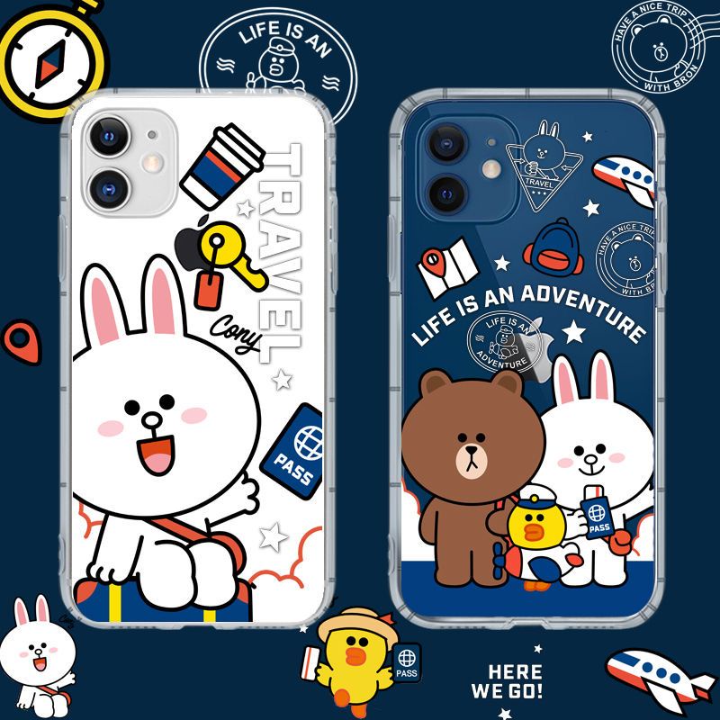 LINE FRIENDS Brown Cony Sally Phone Case For iPhone 14 13 Pro Max Case ...
