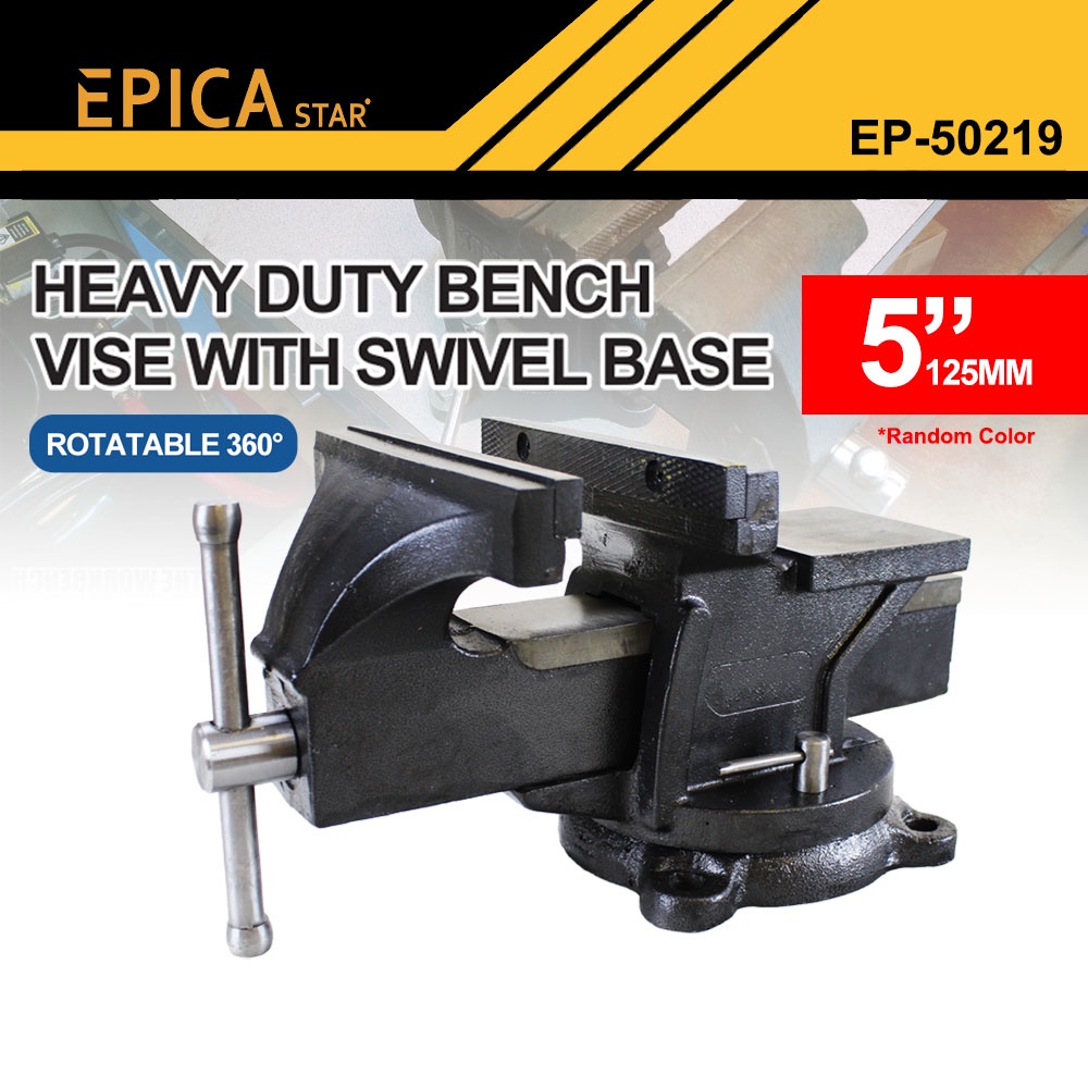 Epica Star 5" Inch Swivel Bench Vise Bench Vice Clamp Square Anvil with ...