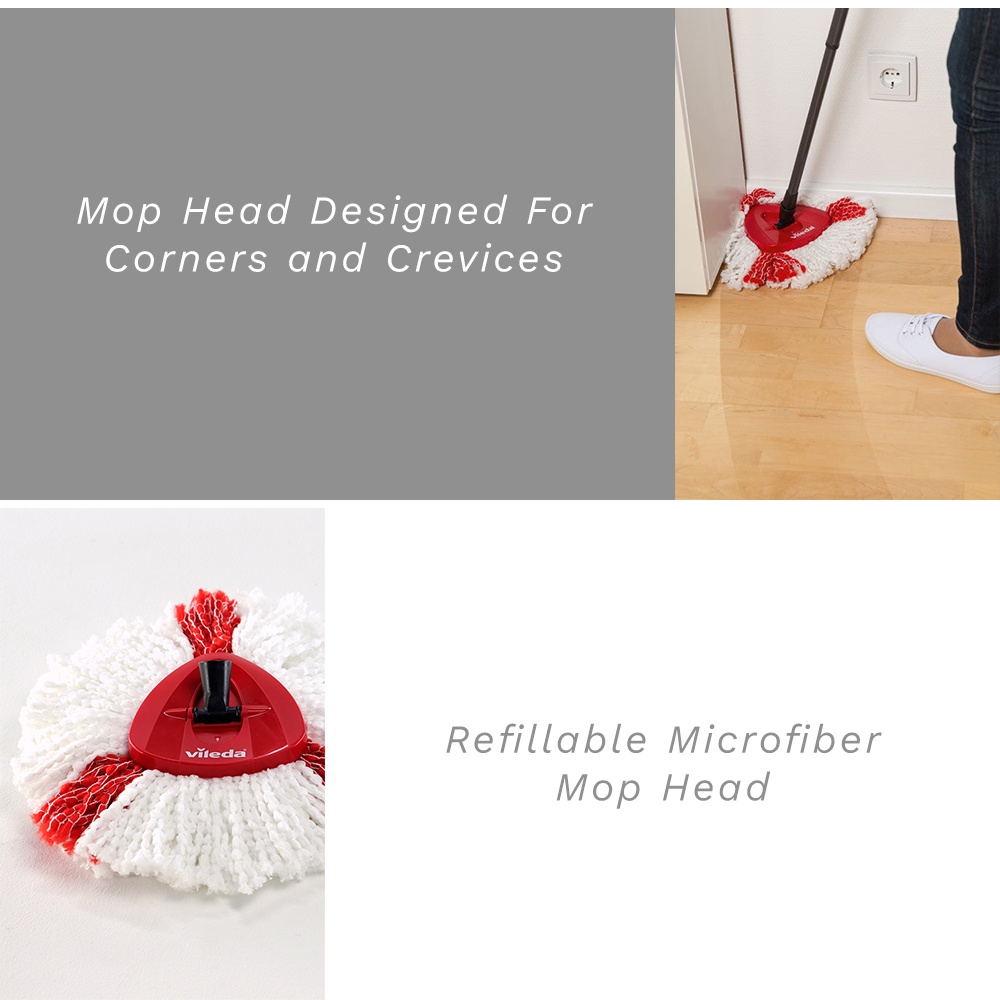 VILEDA Easy Wring Mop Set / Spin Mop / Mop Bucket / Pail / Microfiber ...