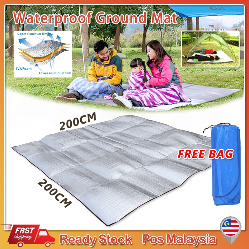 Waterproof Ground Mat Camping Double Sided Aluminium Foil Tikar Outdoor ...