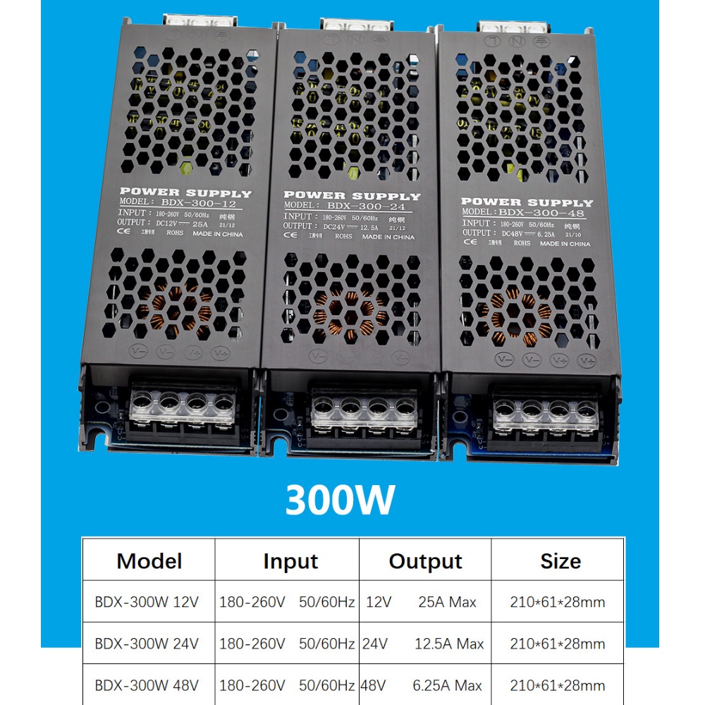High Quality DC12V 24V 48V Power Supply LED Driver AC110-220V 100W 200W ...