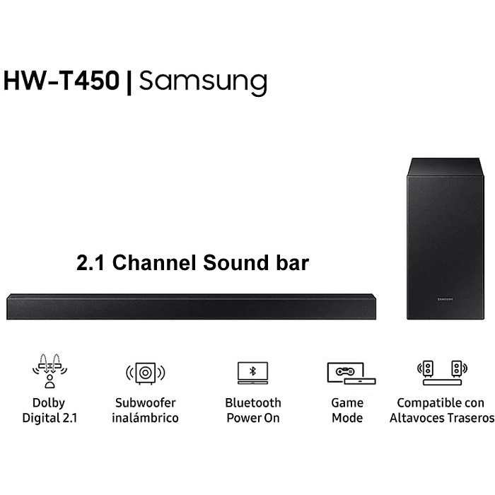 SAMSUNG HW-T450 2.1ch Soundbar with Dolby Audio | Shopee Singapore