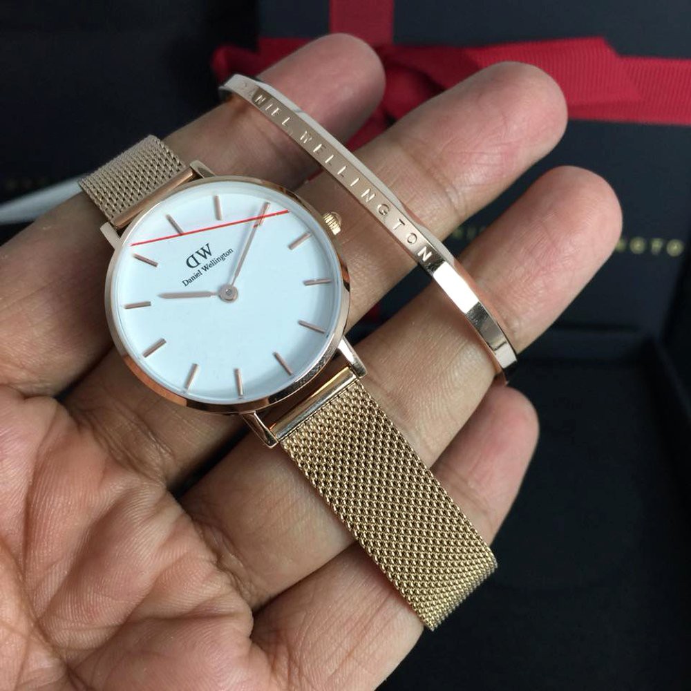 Daniel Wellington Petite melrose white 28mm Watch Plus DW Bracelet ...
