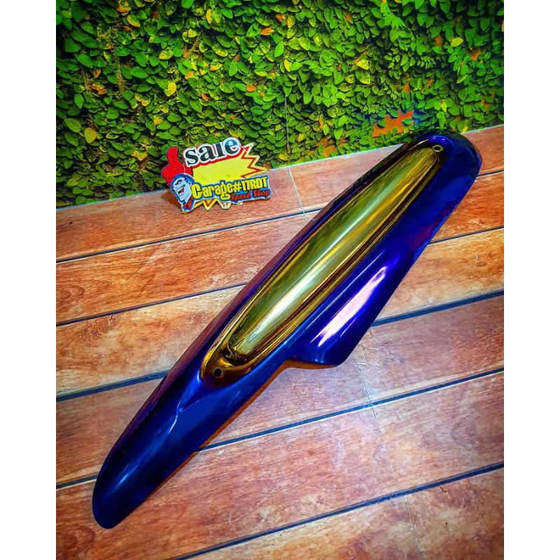 Yamaha Fino Mio Exhaust Shield Tis Stainles Twotone Universal Product ...