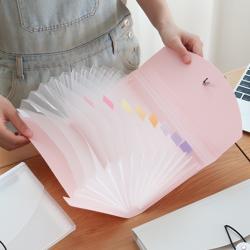 Multi-layer B5 File Folder Document Bag Receipt File Expanding Wallet ...