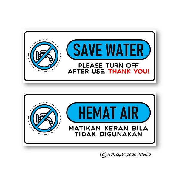 Water SAVING STICKERS | Save WATER STICKER | Appeal Sticker | Water ...
