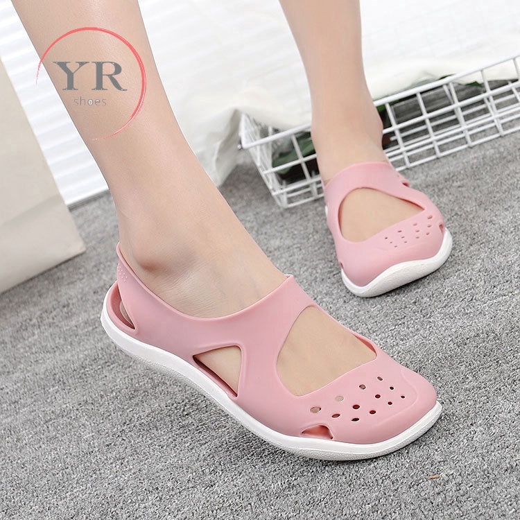 YR Soft Rubber Sandal Women Fashion Non-slip Outdoor Sandal | Shopee ...