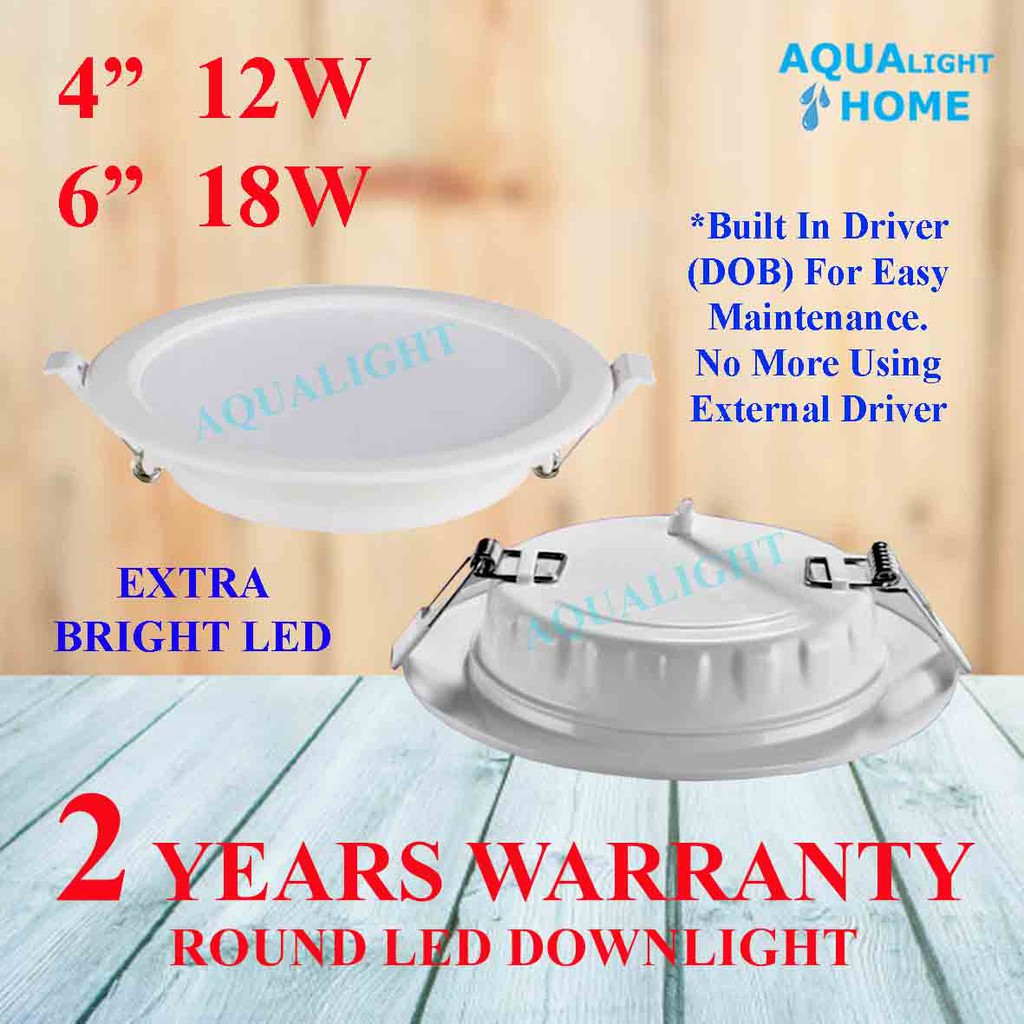 AQUALIGHT HOME / LED DOWNLIGHT 6” (18W) / 4” (12W) ROUND WITH DRIVER ON ...