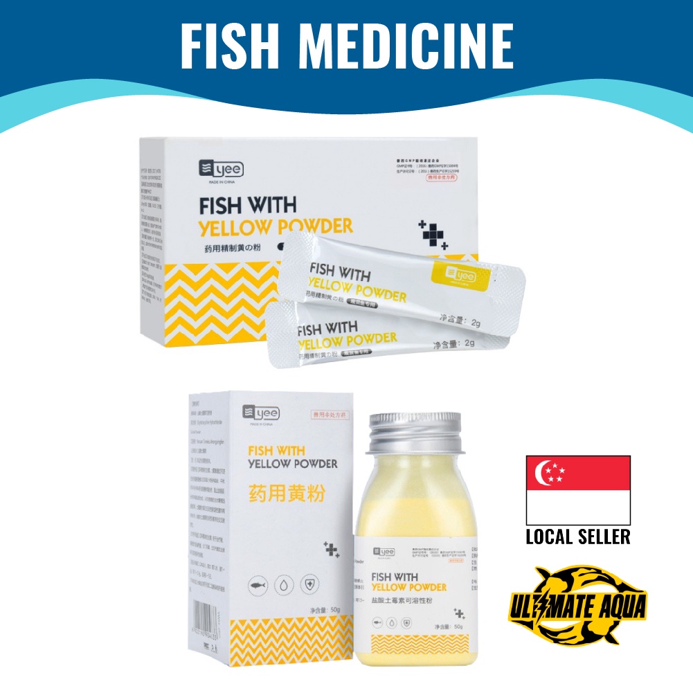 YEE Yellow Powder Fish Medicine, Japanese Powder For Rotten Body Tail ...