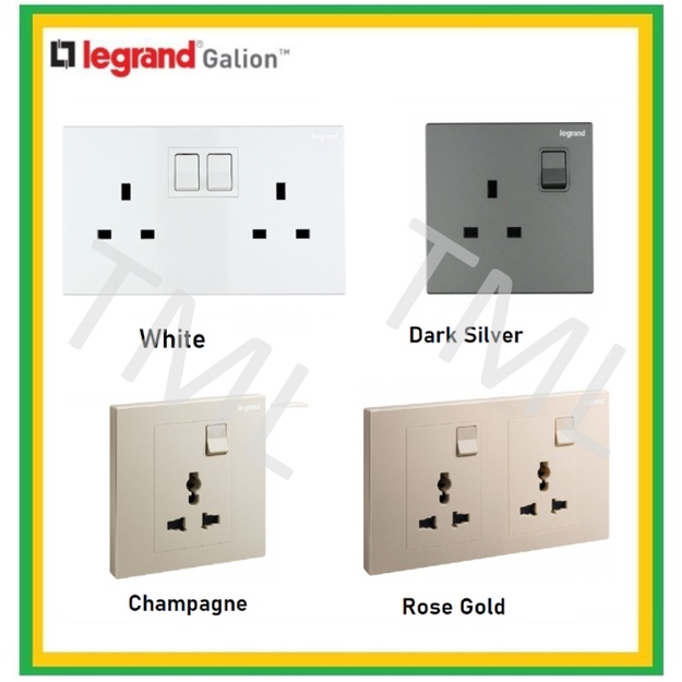 Legrand Galion Socket Champagne Rose Gold Dark Silver White | Shopee ...