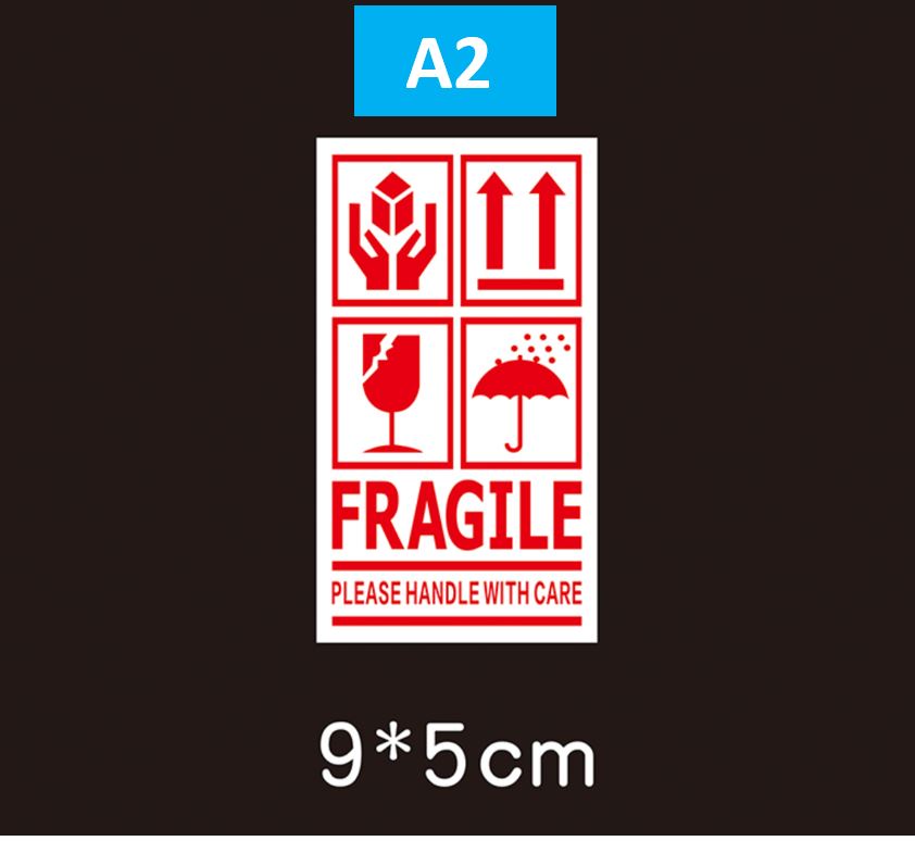 Fragile handle with care Sticker indication for fragile parcel box ...