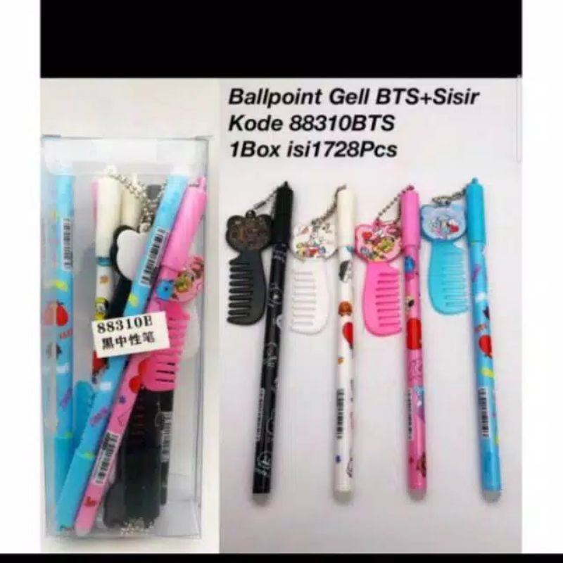 Bts Pens + Comb Contents 12 Pcs | Shopee Singapore