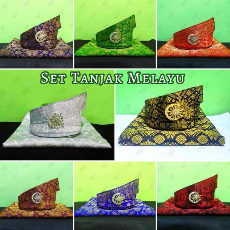 Premium Malay TANJAK SET Complete With SAMPIN SONGKET Fabric | Johor ...