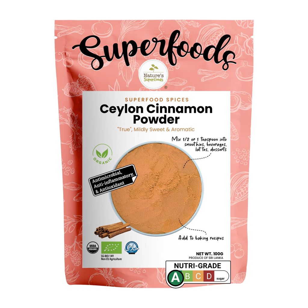 Nature's Superfoods Organic Ceylon Cinnamon Powder Spice (100g ...
