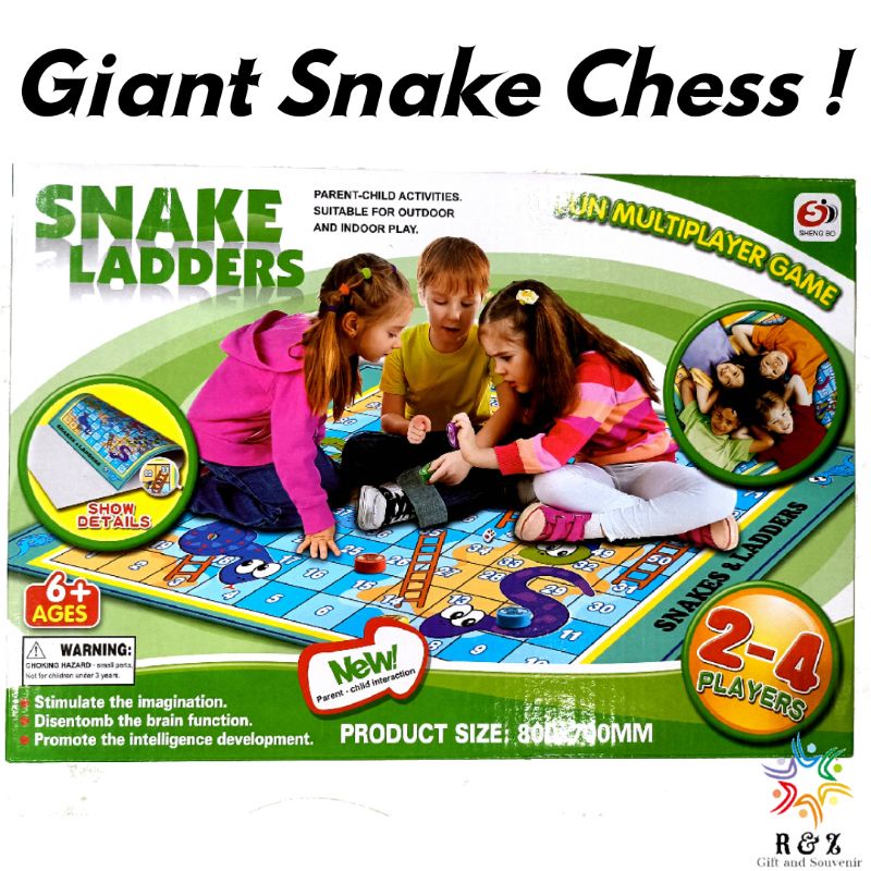 Giant Size Snake & Ladder Board Game / Snake Carpet Floor Mat Game ...
