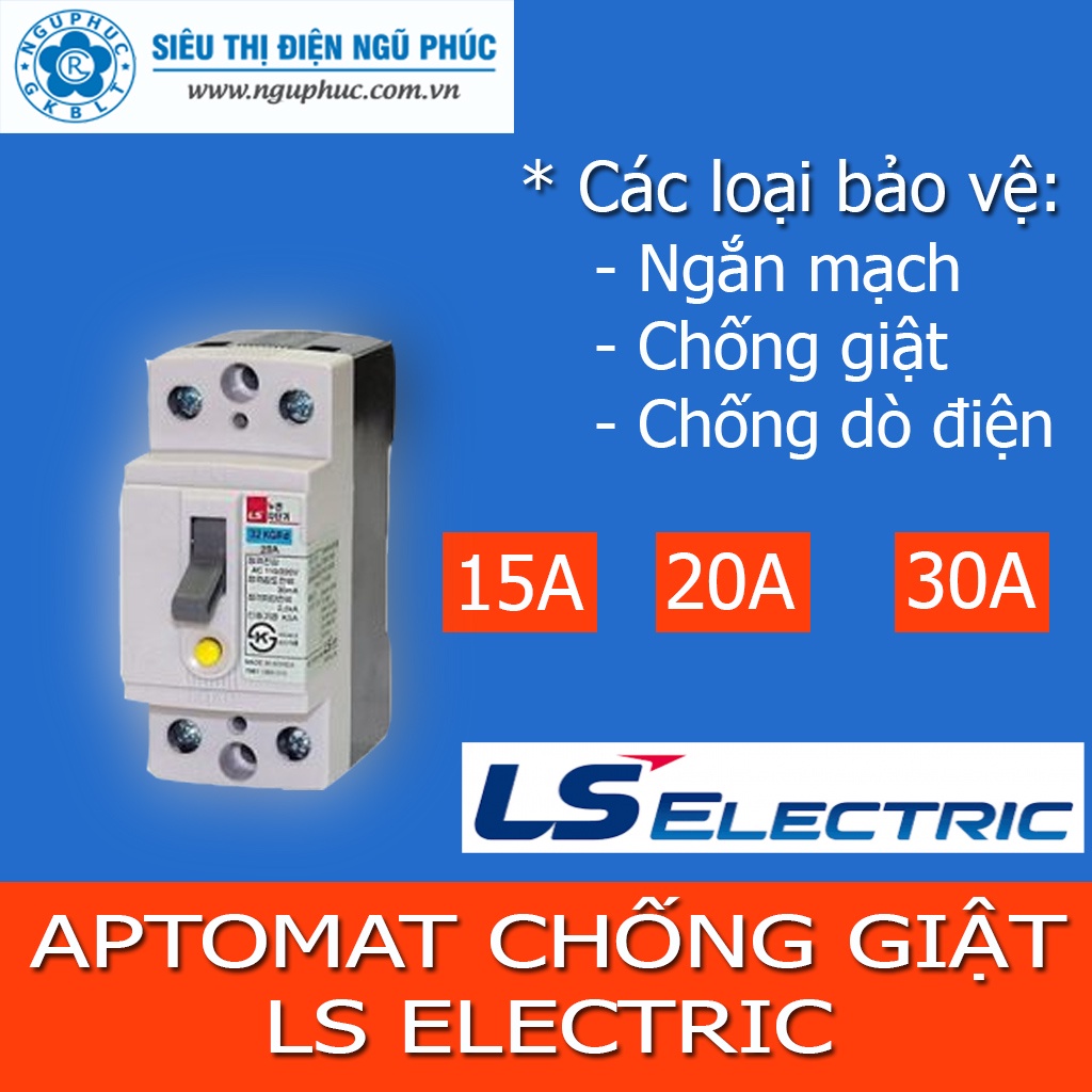 Elcb MCB anti-shock circuit breaker 32KGRd 2P 15A - 30A LS | Shopee Singapore