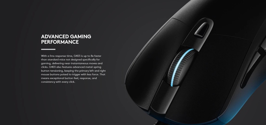 LOGITECH G403 HERO 25K Gaming Mouse, LIGHTSYNC RGB, Lightweight (2 ...
