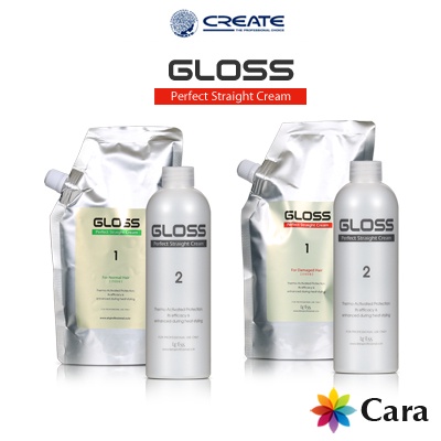 CREATE Professional GLOSS Perfect Straight Cream 500g+500ml / Pefect ...