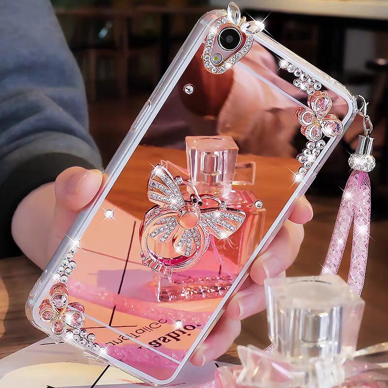 Bling Make Up Mirror Phone Case for Apple Air 17 16 15 14 13 iPhone 12 ...