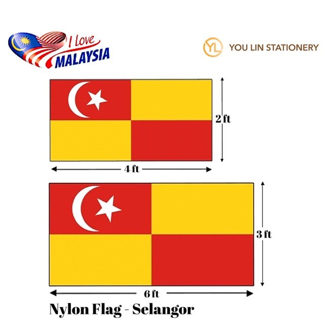Selangor Flag 2’x4’ / 3’x6 ( Nylon ) | Shopee Singapore