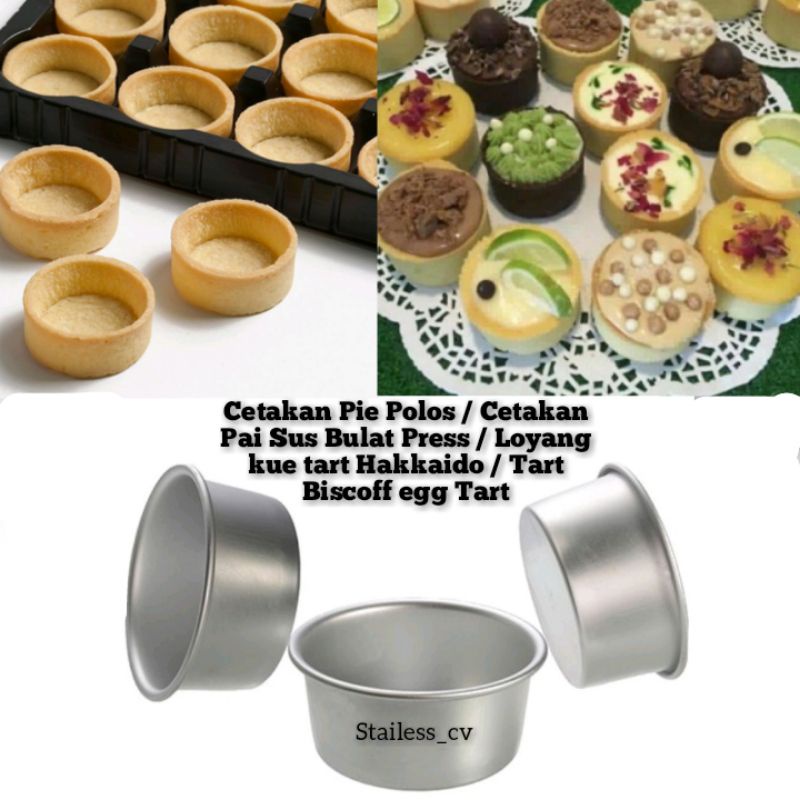 Plain Pie Mold / Round Press Pie Mold / Hakkaido tart cake pan ...