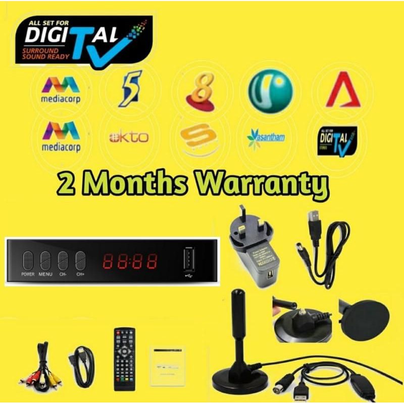 NEW MODEL! Full HD 1080P DVB-T2 Receiver/Digital Video Broadcasting Set ...