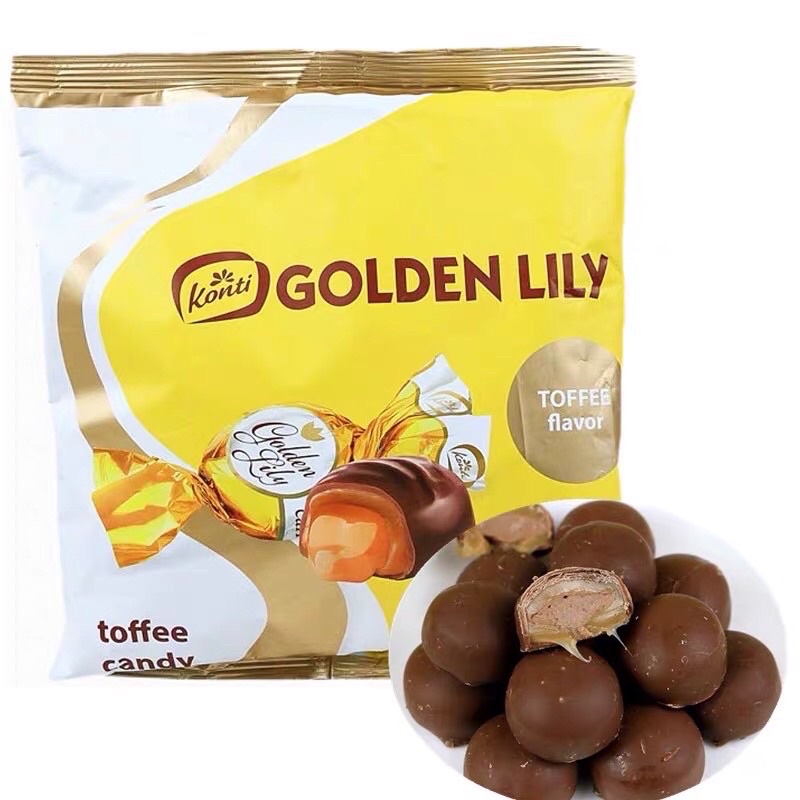Pack OF 500gr YELLOW KONTI GOLDEN LILY RUSSIAN CHOCOLATE CANDY | Shopee ...