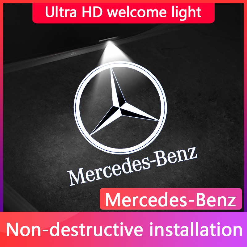 2pcs Mercedes Benz Car Door welcome light Laser Projection Ghost Shadow ...