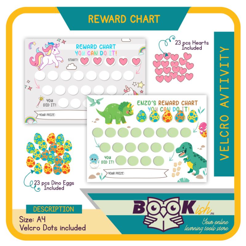 Personalized Laminated Reward Velcro Chart | Shopee Singapore