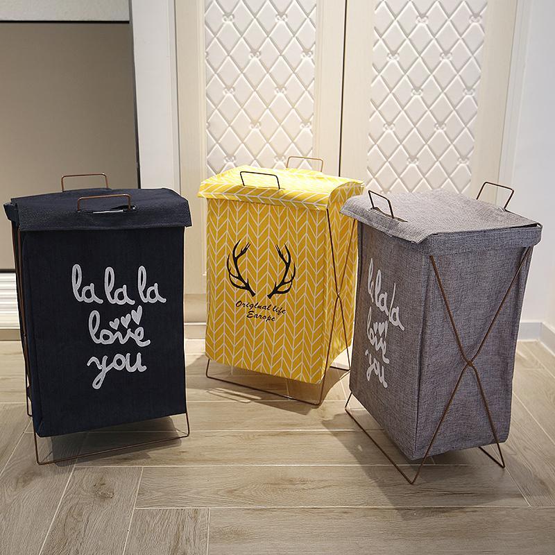Dirty Clothes Storage Cotton and Linen Dirty Clothes Storage Basket ...