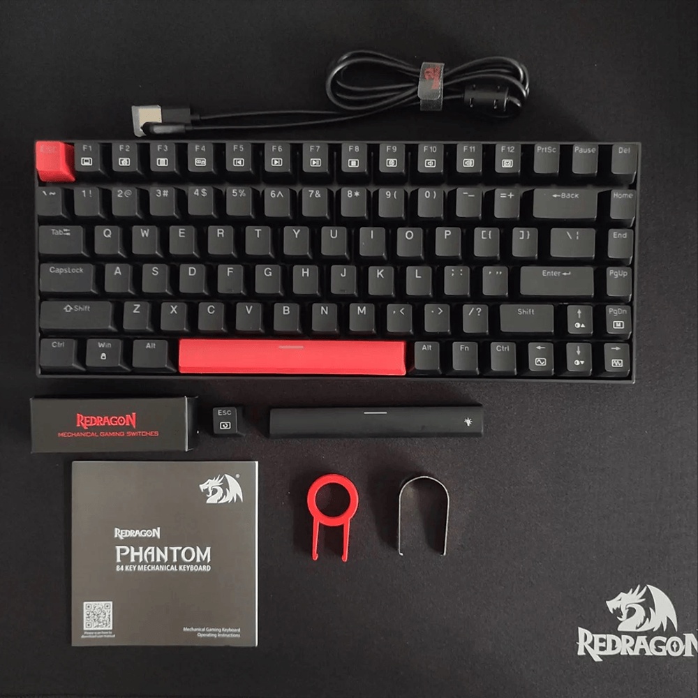 Redragon K629 RGB Phantom 84 Keys 75% Gaming Mechanical Keyboard ...