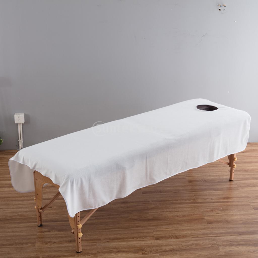 Flannel Spa Massage Table Cover Bed Flat Sheet with Hole Massage Table ...