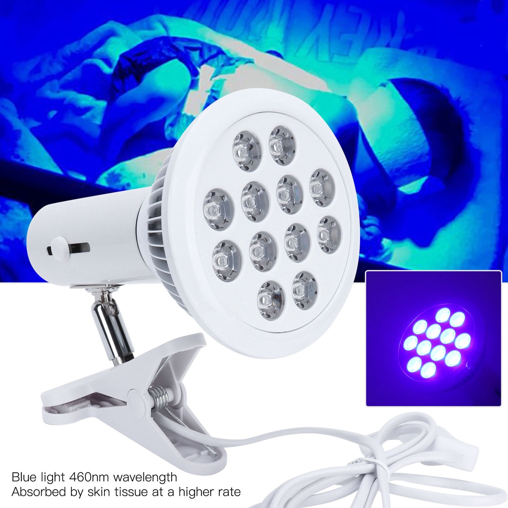 24W Blue Light Therapy Lamp Baby Jaundice Treatment Acne Spot Fade Skin ...