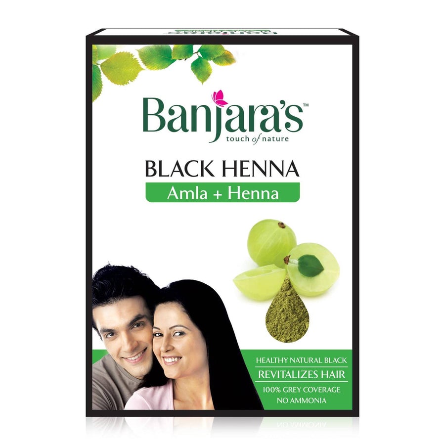 (Expiry: 9/2026) BANJARA'S Black Henna 5 x 10g (Amla, Hibiscus, Aloe ...
