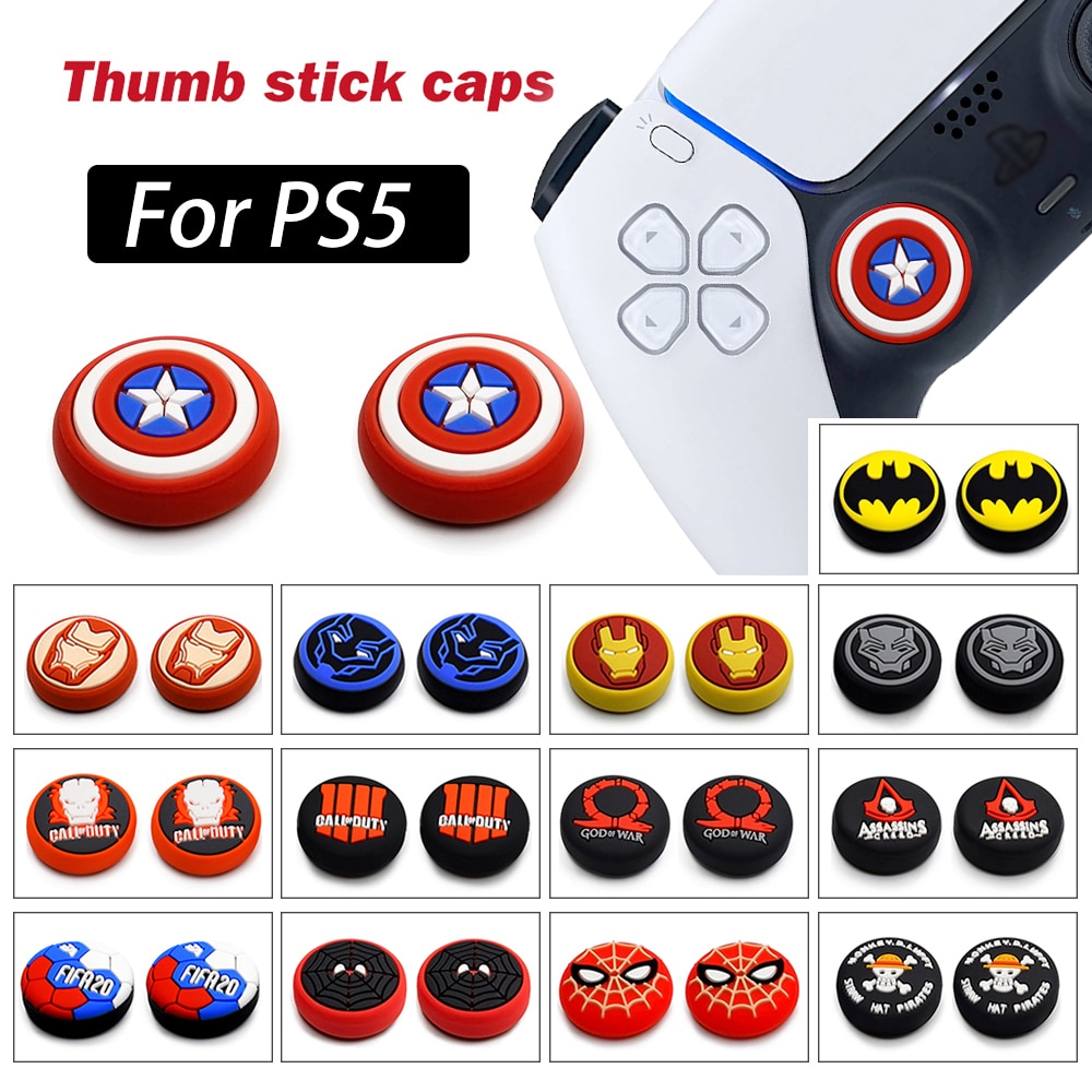 PS5 2PCS Thumb Grip Caps Playstation5 Controller Joystick Cap Silicone ...