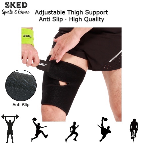 SKED Aolikes Adjustable Thigh Guard Support (1Pc) Anti Slip High ...