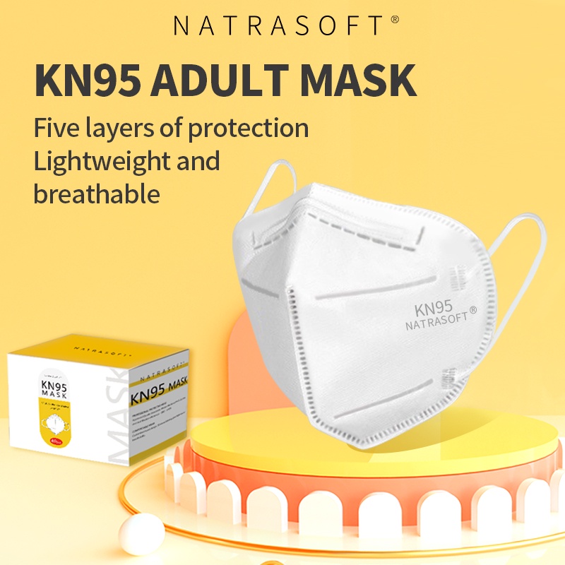 Natrasoft 40Pcs | KN95 Face Mask | 95 PFE | Individually Packed | 3D 5 ...