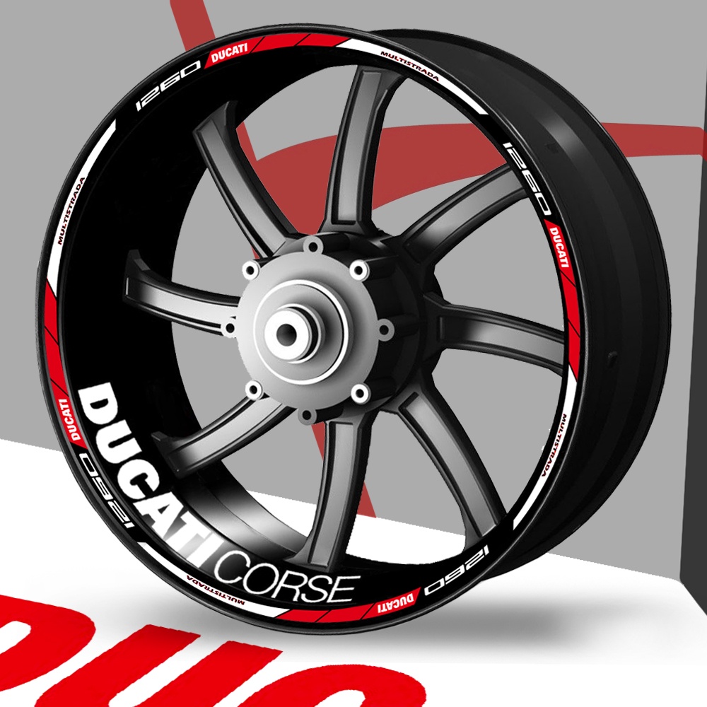 Motorcycle Wheel Sticker 19′′17′′ Rim Decal Waterproof For Ducati ...