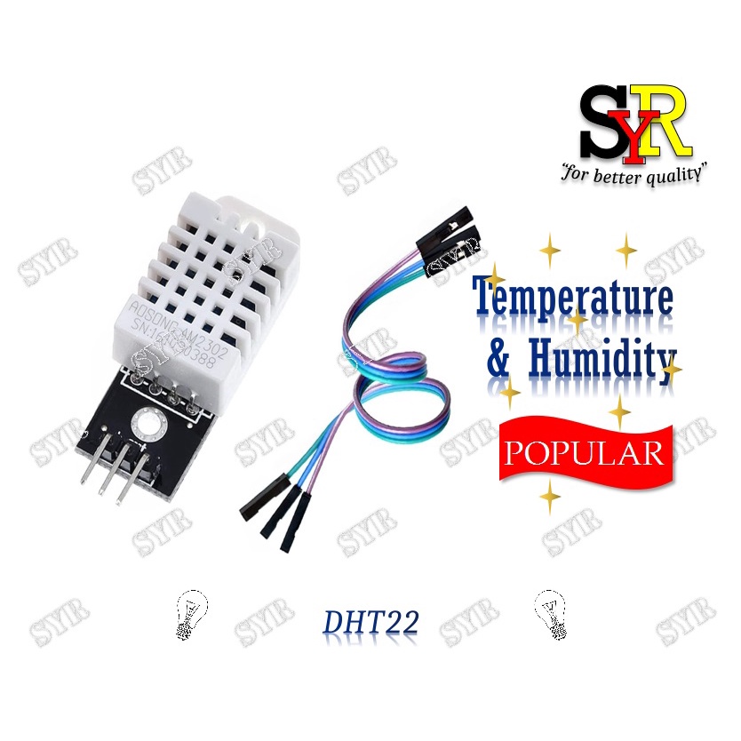 DHT22 Digital Temperature & Humidity Sensor Module mdl (PR46B) | Shopee ...