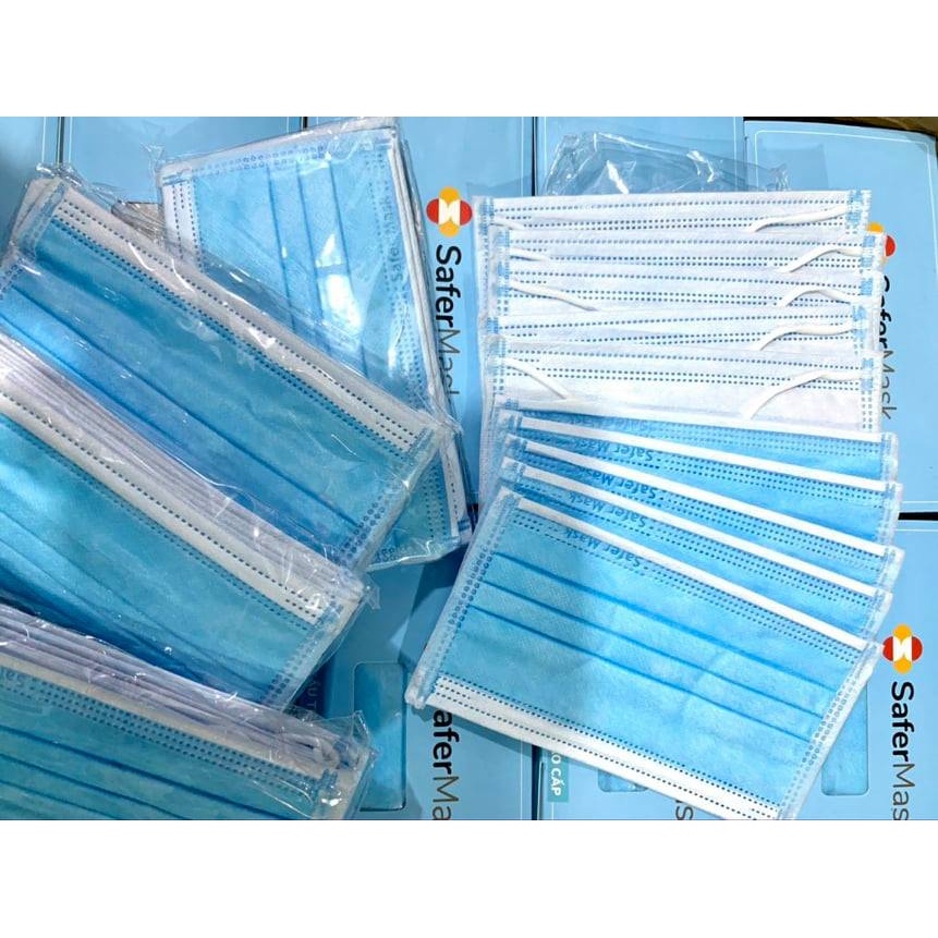 Safermask 4-layer Antibacterial Mask. Available in Blue, White, Gray ...