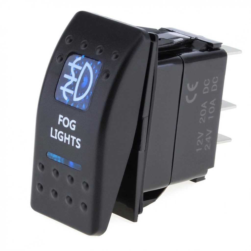 Car Bar Carling Rocker Toggle Switch Blue LED Fog Light | Shopee Singapore