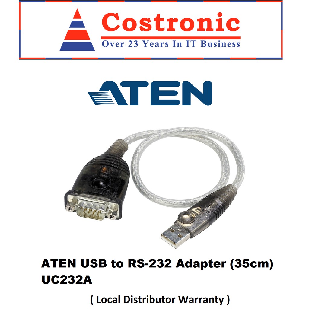 ATEN USB TO RS-232 ADAPTER (35CM) UC232A ( 1 Year Local Warranty from ...