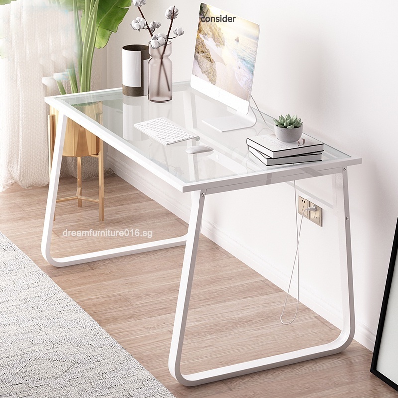 Computer Table Modern Study Table Metal And Glass Laptop Computer ...