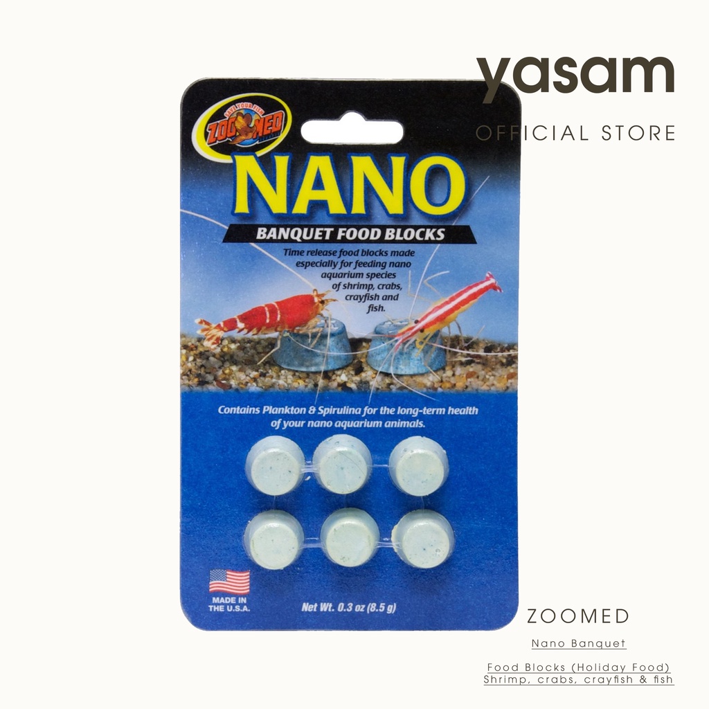ZOO MED - Nano Banquet Shrimp Crayfish Fish Food Blocks (Holiday Food ...