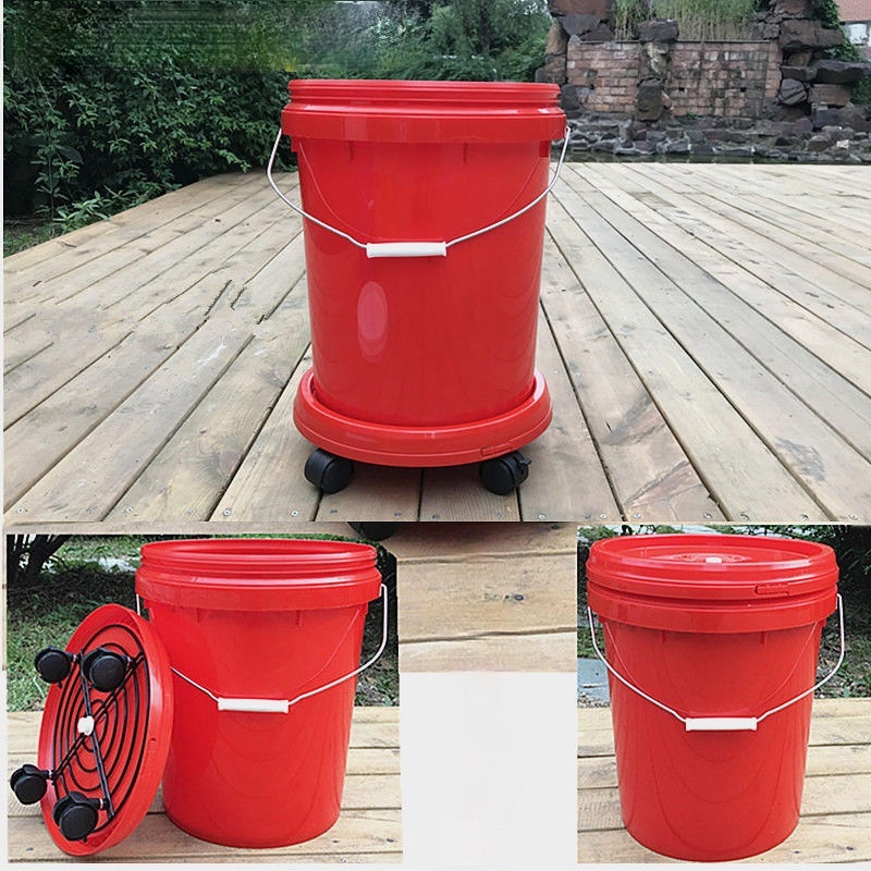 Household Large Plastic Bucket With Lid Drum Storage Bucket/Portable ...