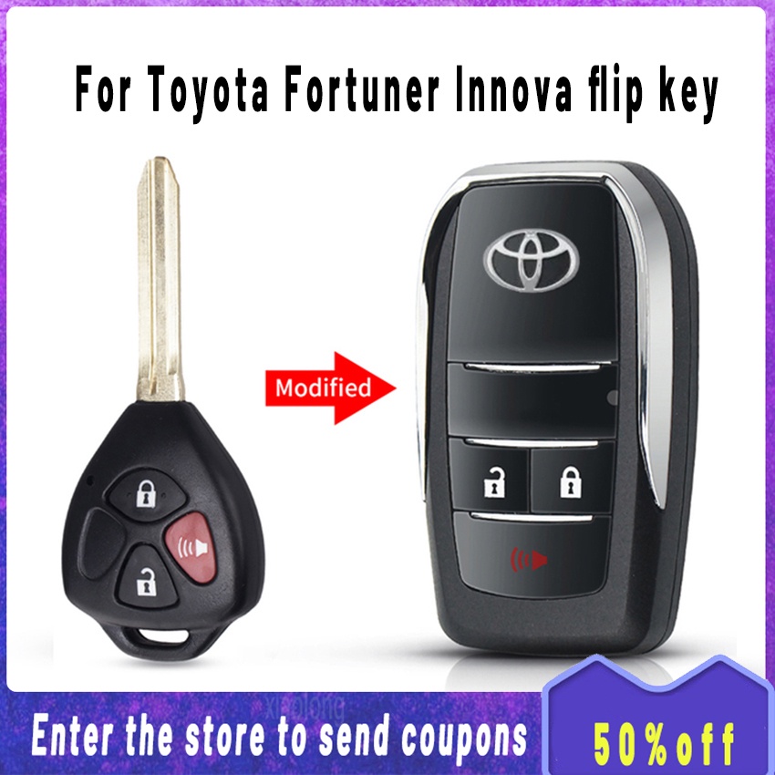 modified flip key For Toyota Fortuner Hilux RAV4 Corolla Innova flip ...