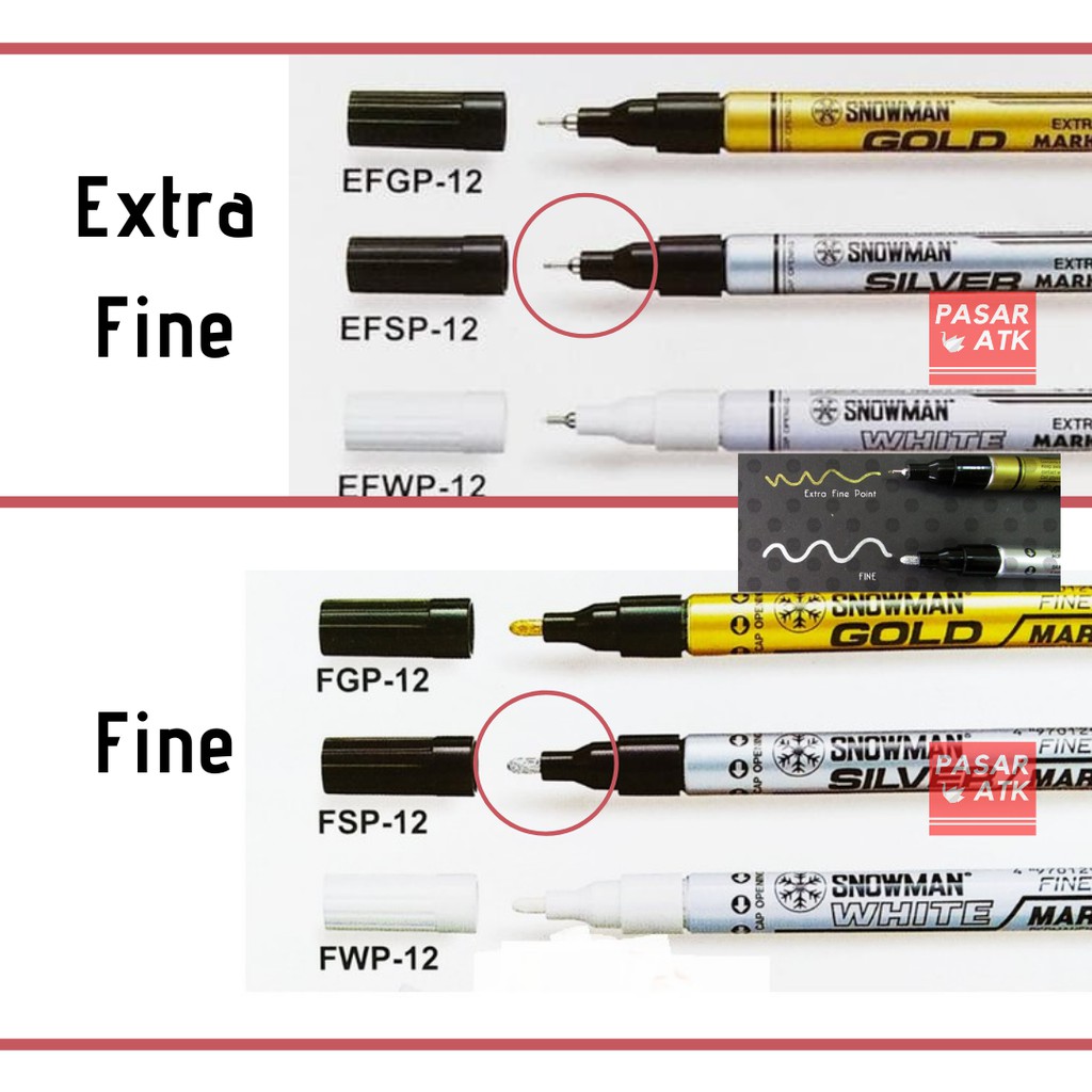 Snowman Paint Marker Fine/ Extra Fine Markers (pcs) | Shopee Singapore