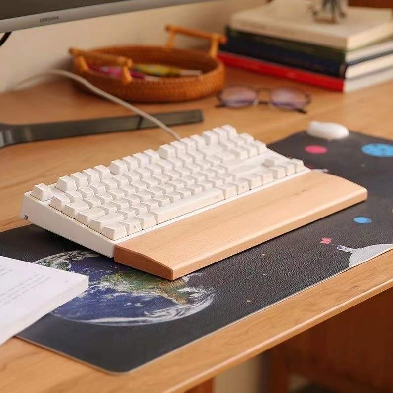 Wrist Rest Palm Tray Mechanical Keyboard Wrist Rest Wrist Pad Wooden ...